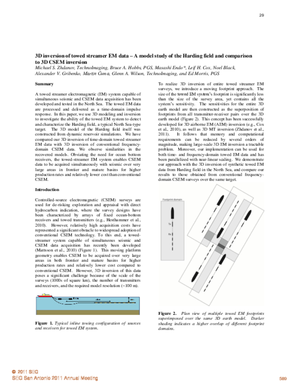 (PDF) 3D inversion of towed streamer EM data — A model study of the Harding field and comparison ...