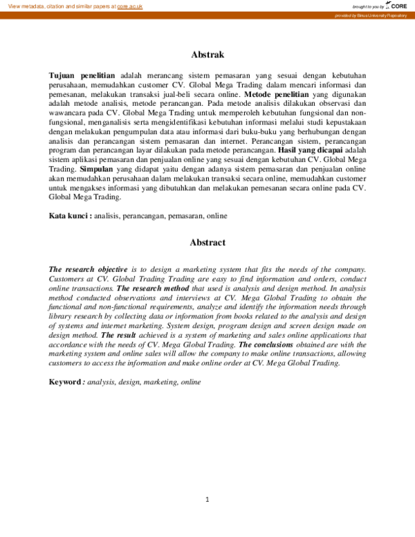 (PDF) Analisis Dan Perancangan Sistem Pemasaran Buah-Buahan Berbasis Web Pada CV. Global Mega ...