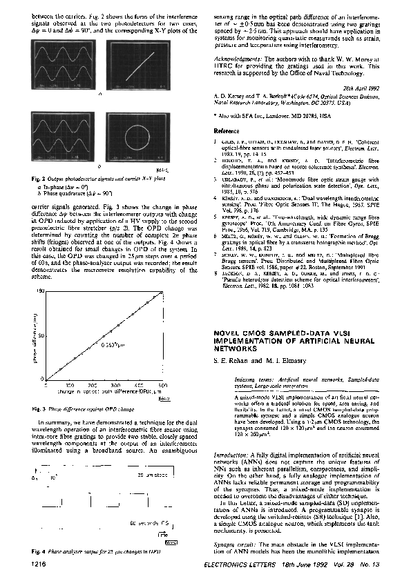 (PDF) Novel CMOS sampled-data VLSI implementation of artificial neural networks