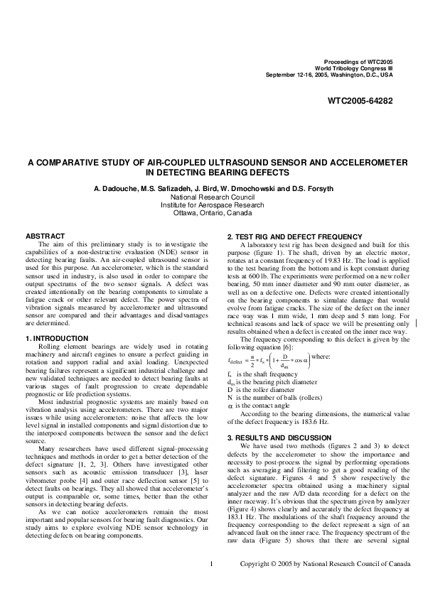 (PDF) A Comparative Study of Air-Coupled Ultrasound Sensor and ...