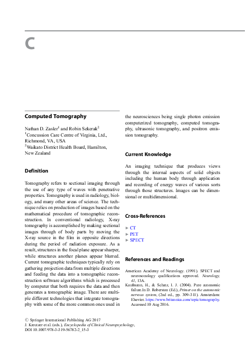 (PDF) Computed Tomography
