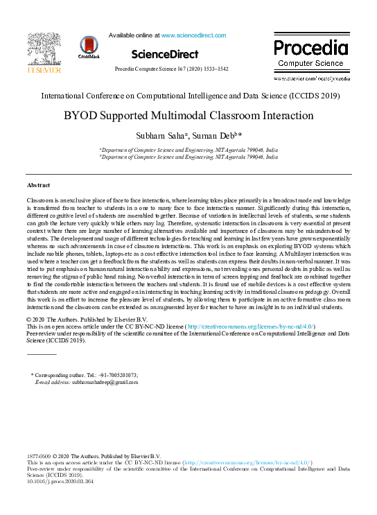 (PDF) BYOD Supported Multimodal Classroom Interaction