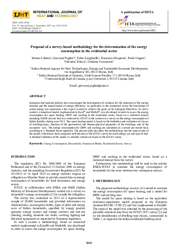 (PDF) Proposal of a survey-based methodology for the determination of the energy consumption in ...
