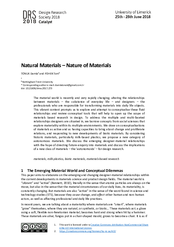 (PDF) Natural Materials – Nature of Materials