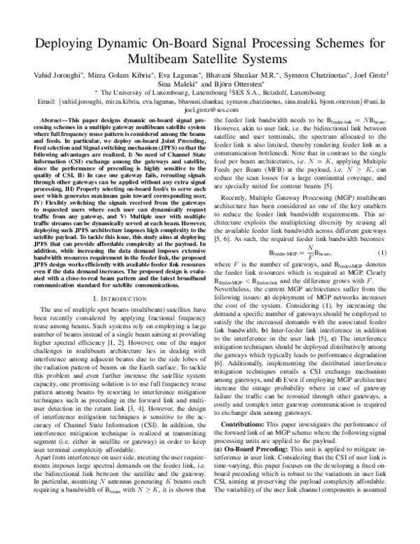 (PDF) Deploying Dynamic On-Board Signal Processing Schemes for ...