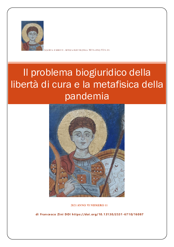 (PDF) Il problema biogiuridico della libertà di cura e la metafisica ...