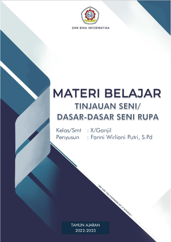 (PDF) Modul Ajar Tinjauan Seni Kelas X SMK