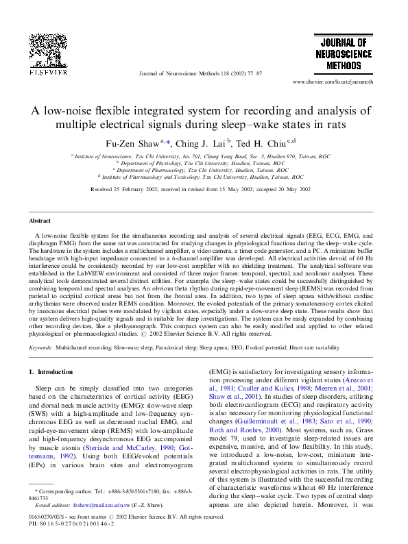 Pdf Flexible System For Multisignal Sleep Analysis