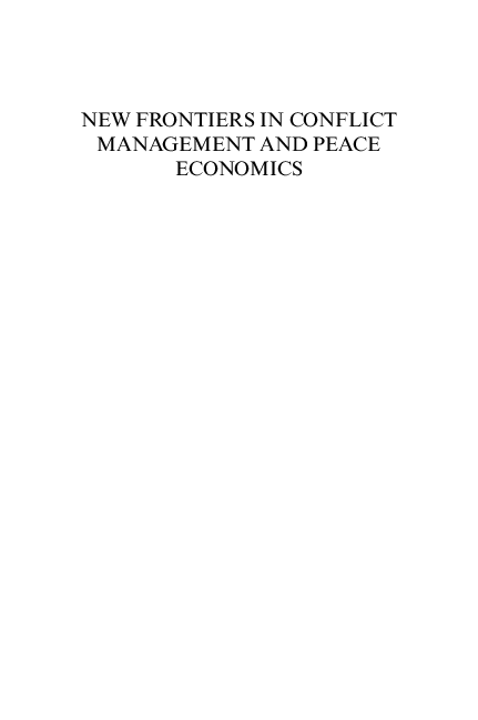 (PDF) New Frontiers in Conflict Management, Peace Economics and Peace Science