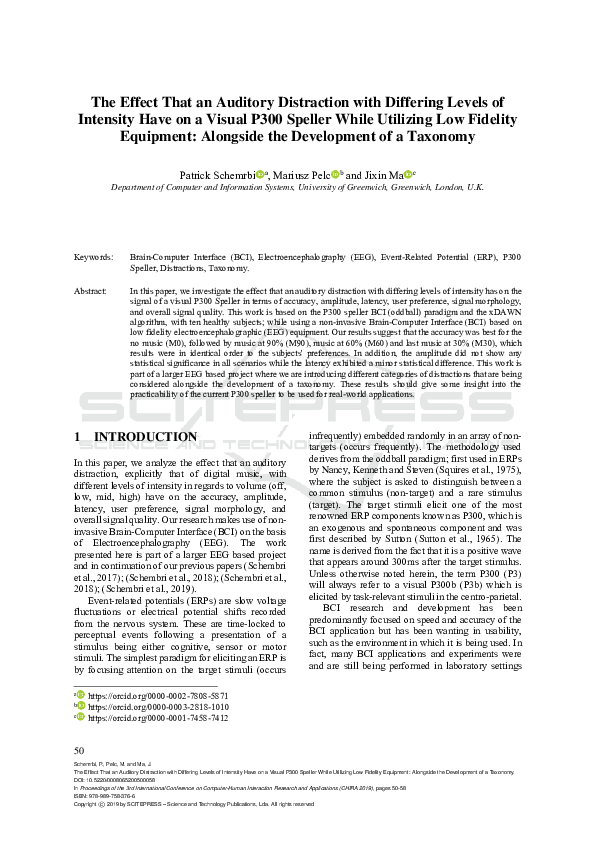(PDF) The Effect That an Auditory Distraction with Differing Levels of ...
