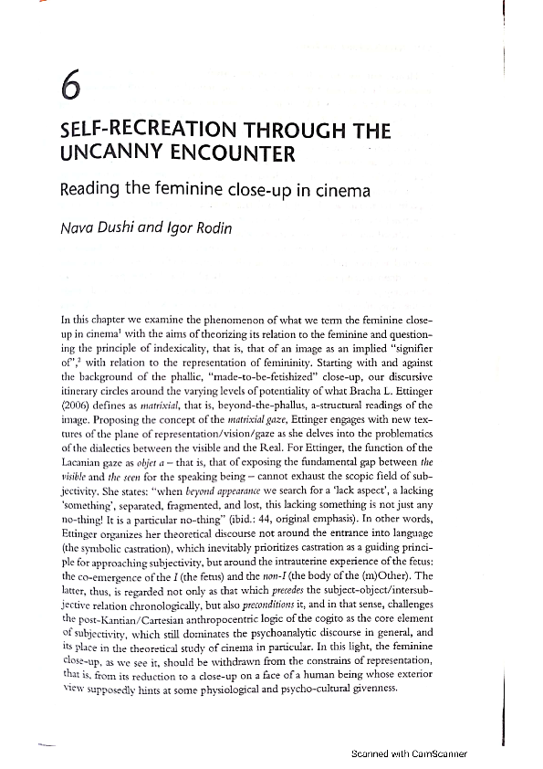 (PDF) Self-recreation through the Uncanny Encounter