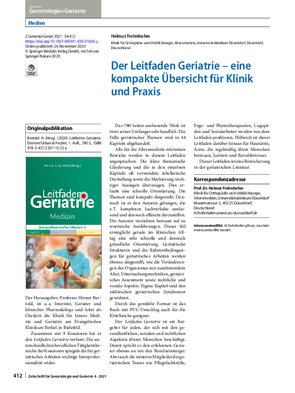 (PDF) Der Leitfaden Geriatrie – eine kompakte Übersicht für Klinik und ...