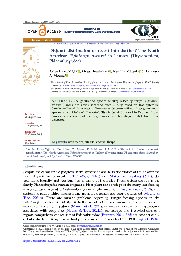 (PDF) Disjunct distribution or recent introduction? The North American ...