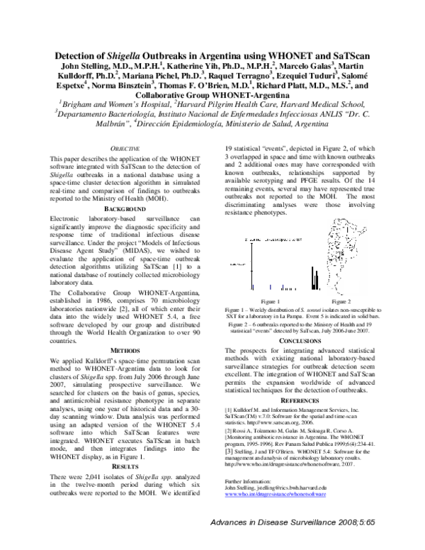 (PDF) Shigella Outbreak Detection in Argentina