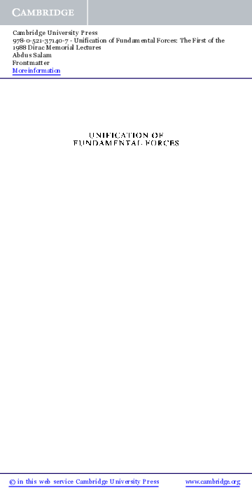 (PDF) Unification of Fundamental Forces