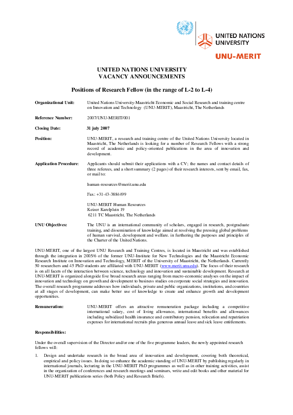 (PDF) The United Nations University
