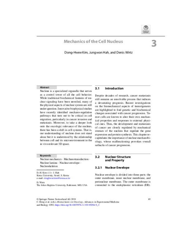 (PDF) Mechanics of the Cell Nucleus