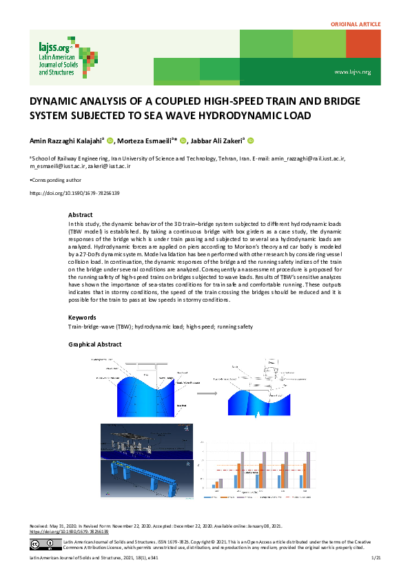 (PDF) Dynamic Analysis of a Coupled High-Speed Train and Bridge System ...