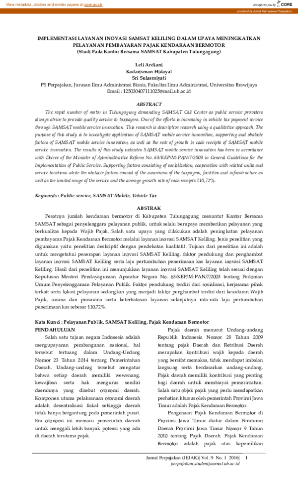 (PDF) Implementasi Layanan Inovasi Samsat Keliling dalam Upaya Meningkatkan Pelayanan Pembayaran ...