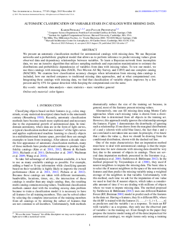 (PDF) Automatic Classification of Variable Stars in Catalogs with Missing Data