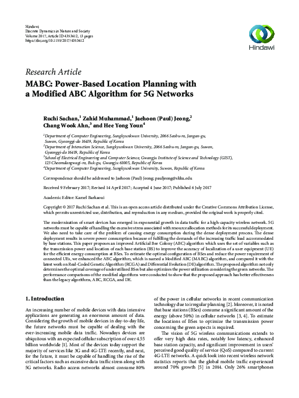 (PDF) MABC: Optimizing 5G Base Stations' Power
