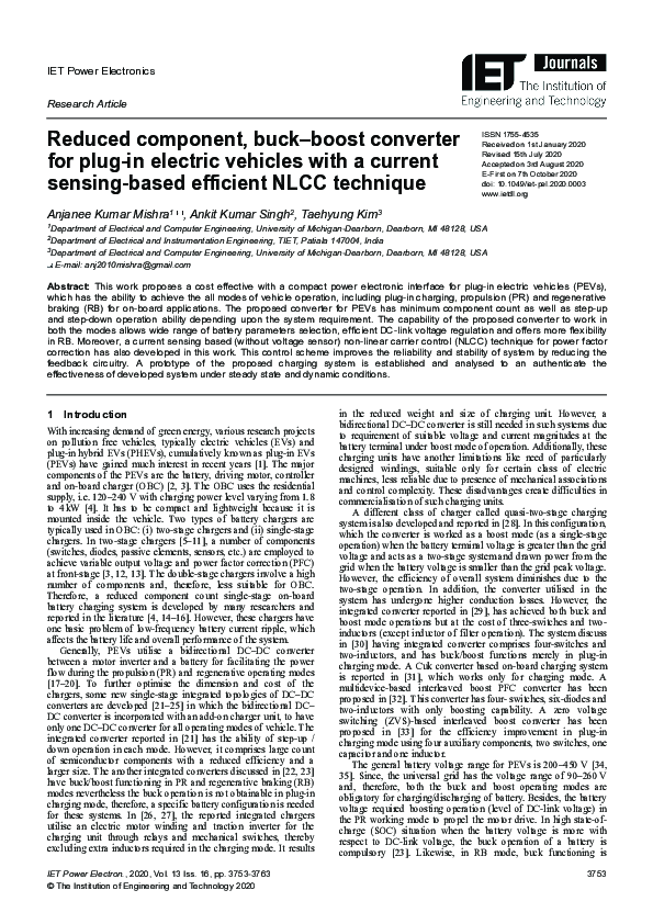 (PDF) Compact Buck-Boost Converter for PEVs