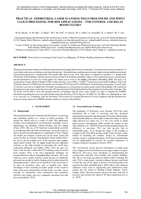 (PDF) Practical Terrestrial Laser Scanning Field Procedure and Point ...