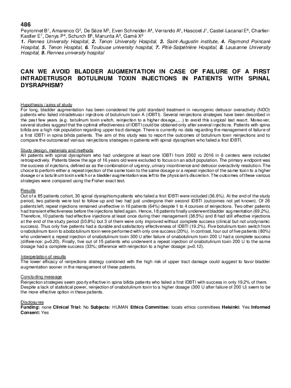 (PDF) Can we avoid bladder augmentation in case of failure of a first ...