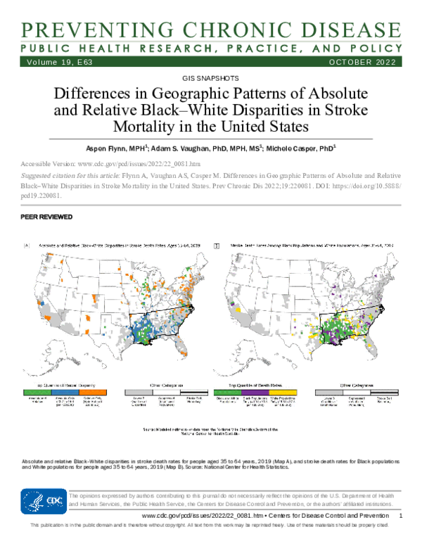 Pdf Differences In Geographic Patterns Of Absolute And Relative Black