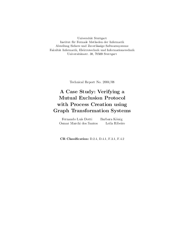 (PDF) A Case Study: Verifying a Mutual Exclusion Protocol with Process ... (PDF) A Case Study: Verifying a Mutual Exclusion Protocol with Process ...