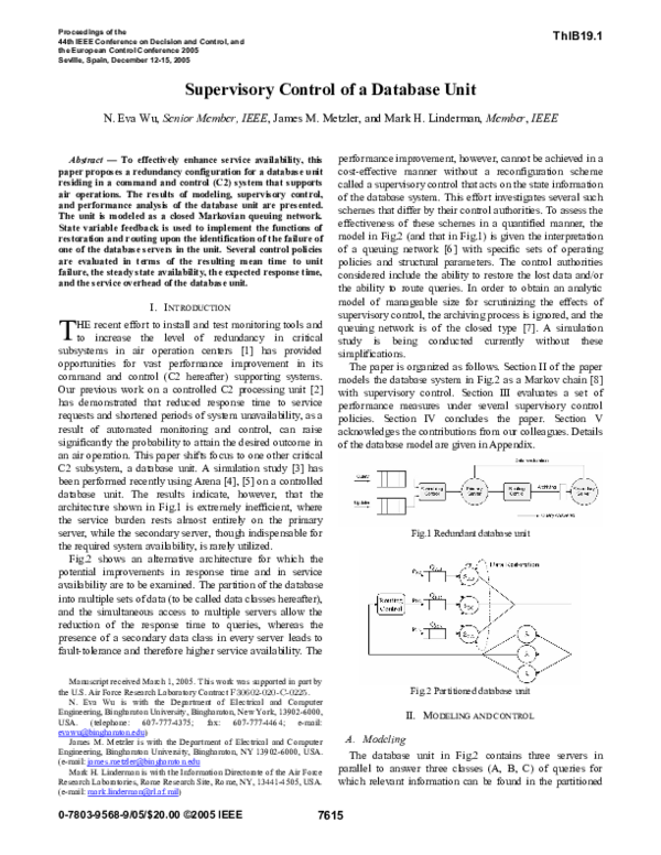 (PDF) Supervisory Control of a Database Unit | N. Eva Wu - Academia.edu