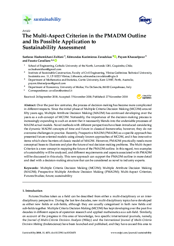 (PDF) The Multi-Aspect Criterion in the PMADM Outline and Its Possible Application to ...