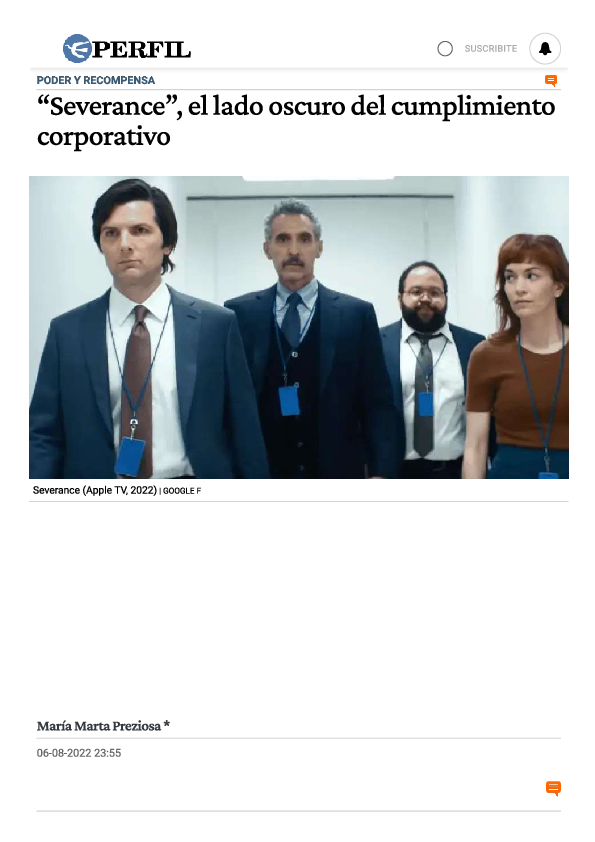 (PDF) Severance o el lado oscuro del cumplimiento corporativo ...