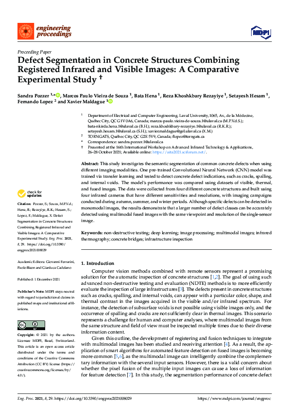 Pdf Infrared And Visible Image Fusion For Concrete Defect Segmentation