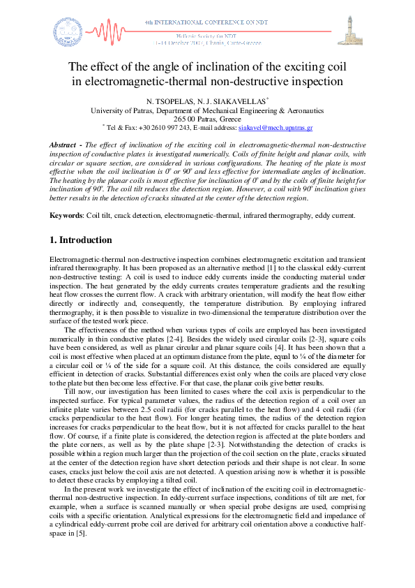 (PDF) The effect of the angle of inclination of the exciting coil in ...