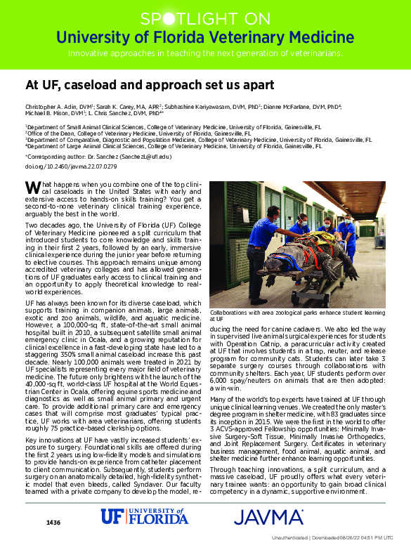 (PDF) At UF, caseload and approach set us apart