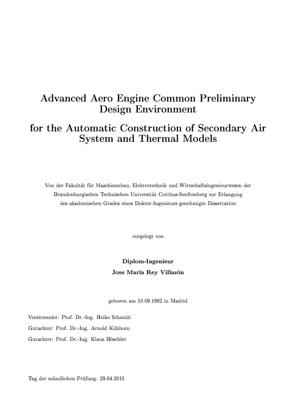 (PDF) Advanced aero engine common preliminary design environment for ...
