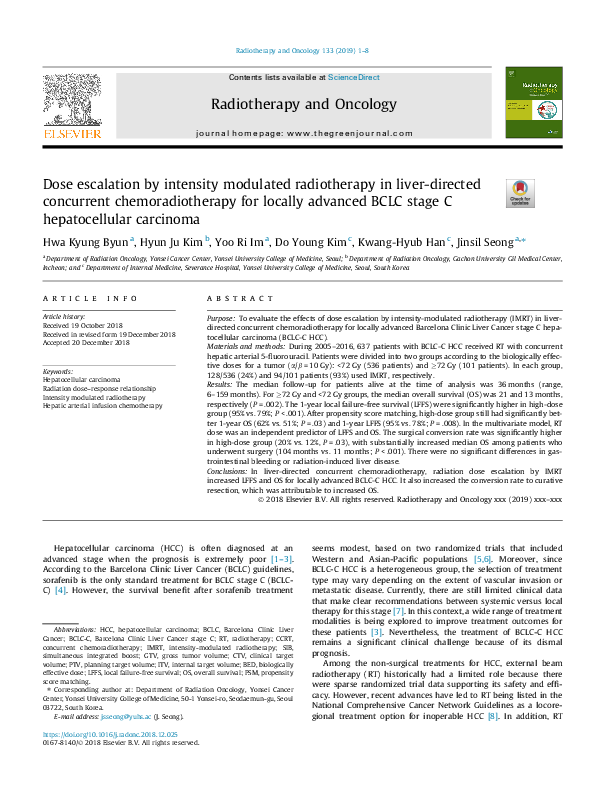(PDF) Dose Escalation by Intensity-modulated Radiotherapy Boost after ...