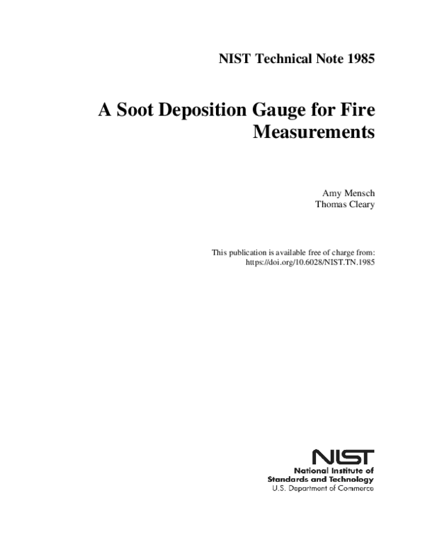 (PDF) A soot deposition gauge for fire measurements