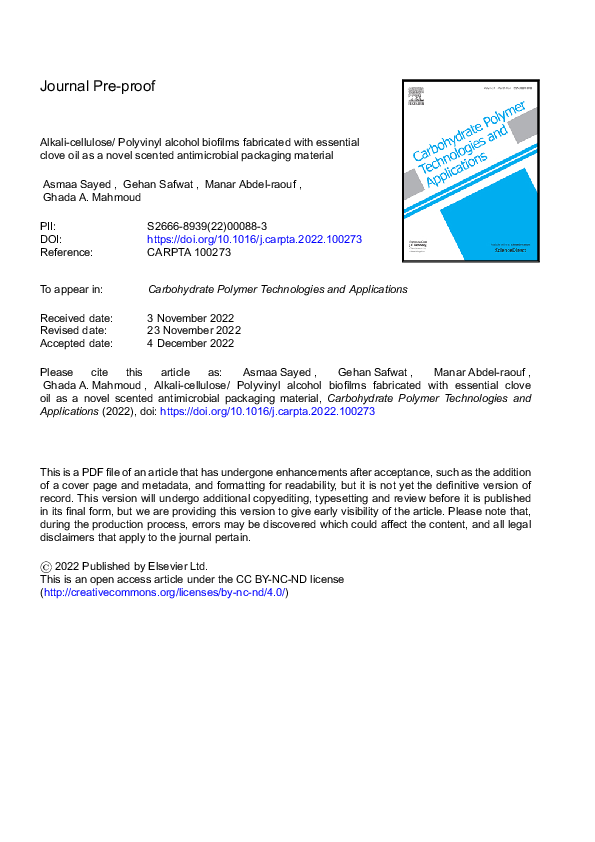(PDF) Journal Pre-proof Alkali-cellulose/ Polyvinyl alcohol biofilms ...