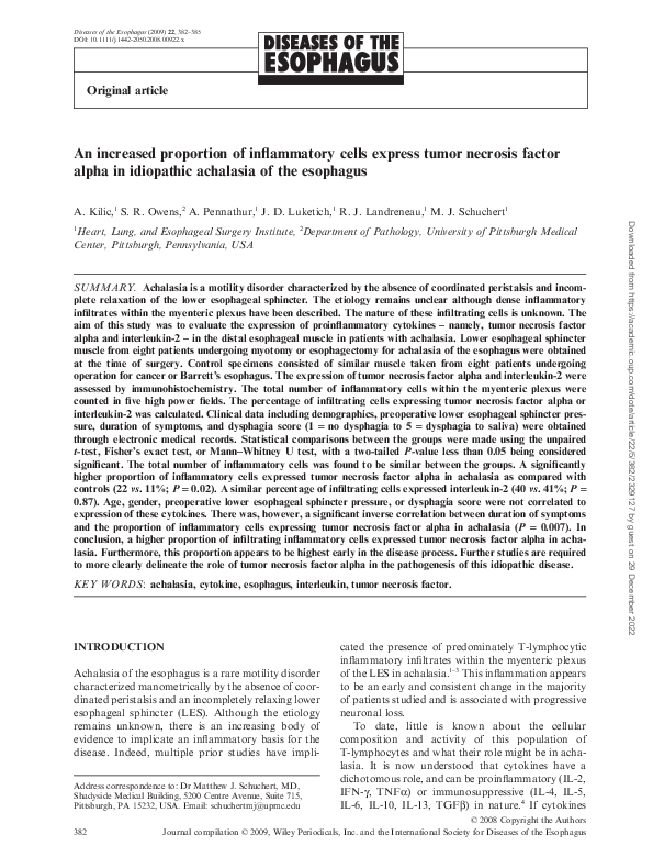 (PDF) An increased proportion of inflammatory cells express tumor ...