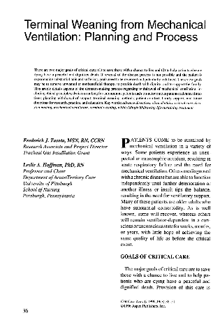 (PDF) Terminal Weaning From Mechanical Ventilation