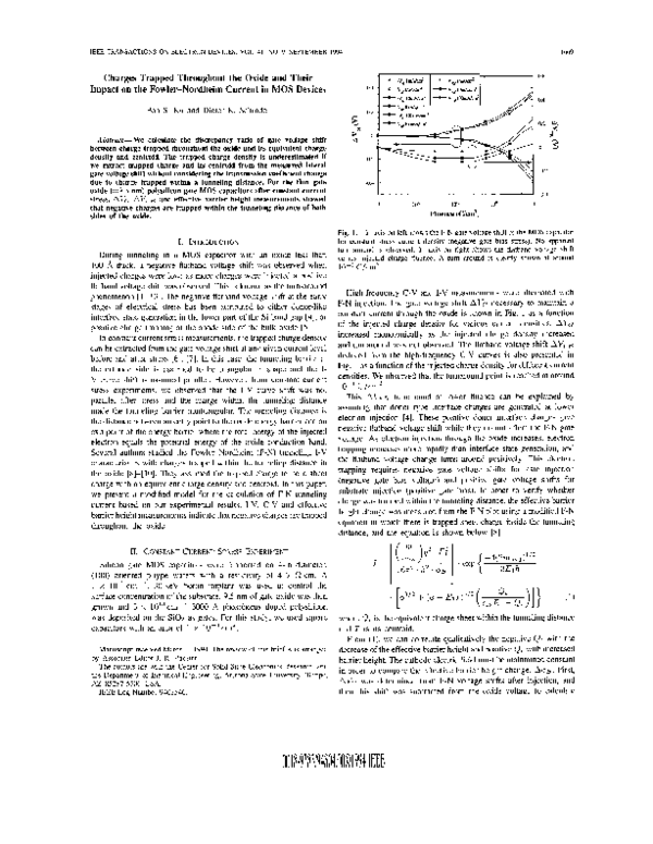 (PDF) Charges trapped throughout the oxide and their impact on the ...