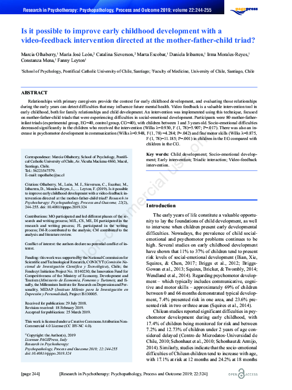 (PDF) Is it possible to improve early childhood development with a ...