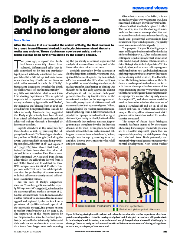 (PDF) Dolly is a clone — and no longer alone