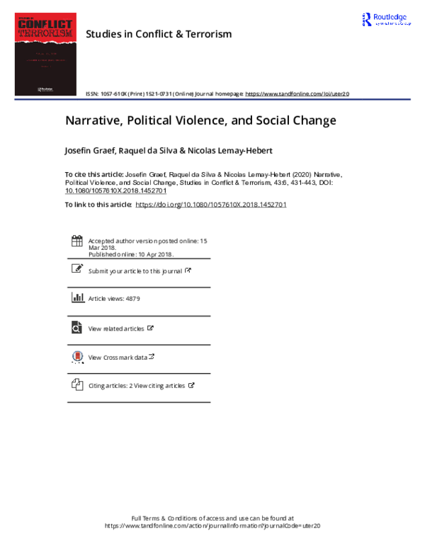 (PDF) Narrative, Political Violence, and Social Change