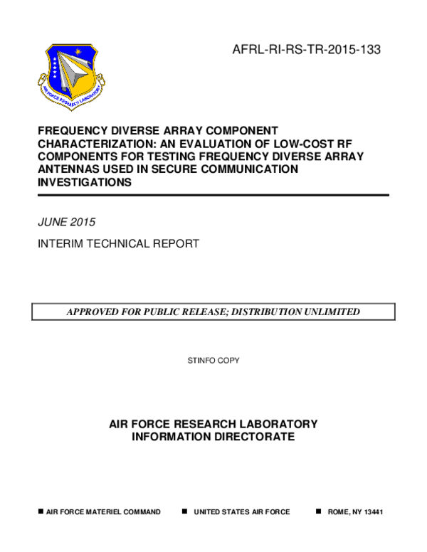 (PDF) Frequency Diverse Array Component Characterization: An Evaluation of Low-Cost RF ...