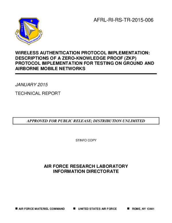Pdf Wireless Authentication Protocol Implementation Descriptions Of