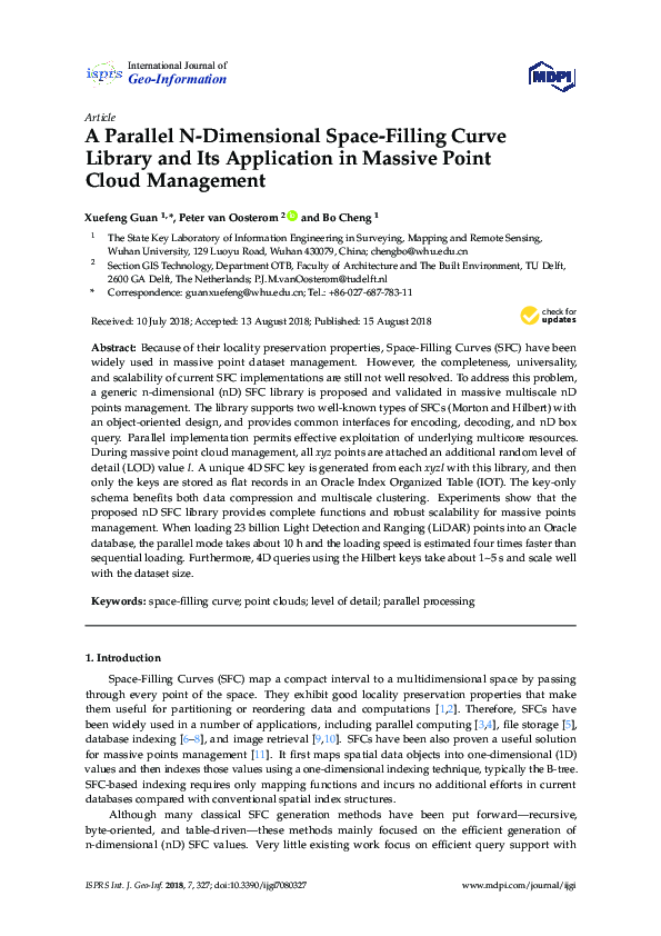 (PDF) A Parallel N-Dimensional Space-Filling Curve Library and Its Application in Massive Point ...