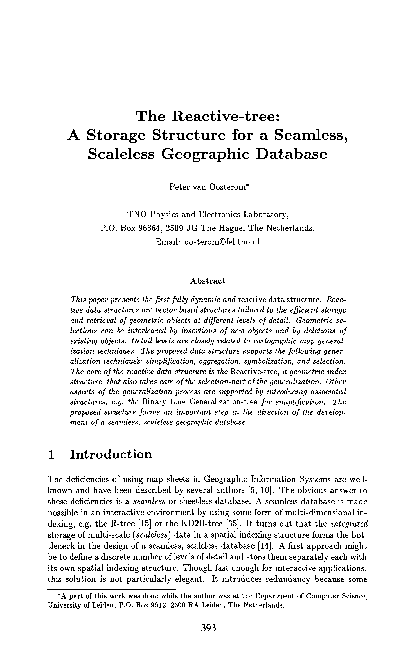 (PDF) The reactive-tree: A storage structure for a seamless, scaleless ...